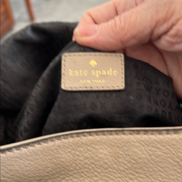 kate spade | Bags | Kate Spade Cream And Black Leather Shoulder Bag ...